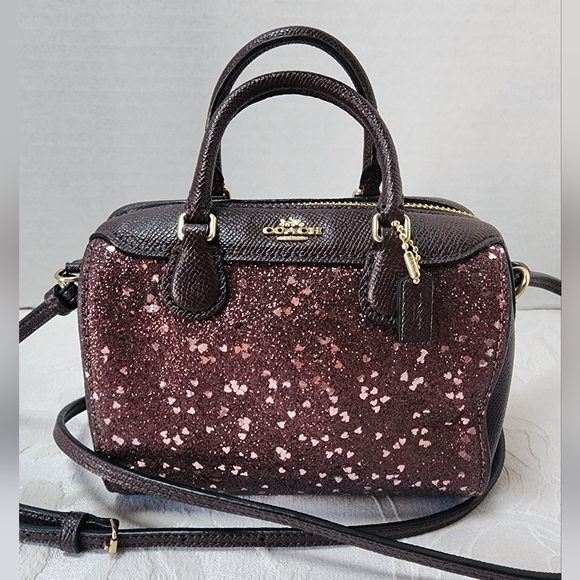 Coach | Bags | Coach Micro Bennett Bag With Sequin Hearts Special ...